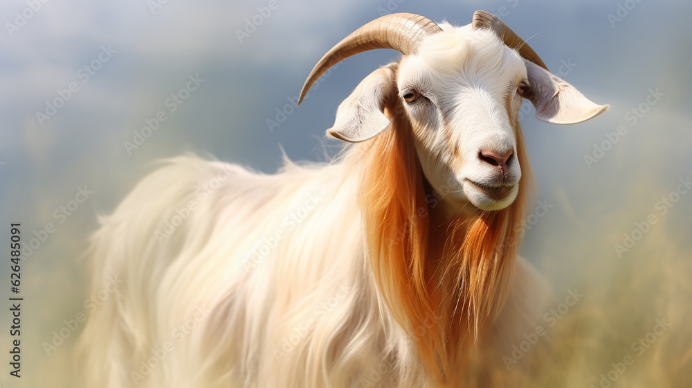 The Boer goat, a symbol of strength and resilience, captured in an ...