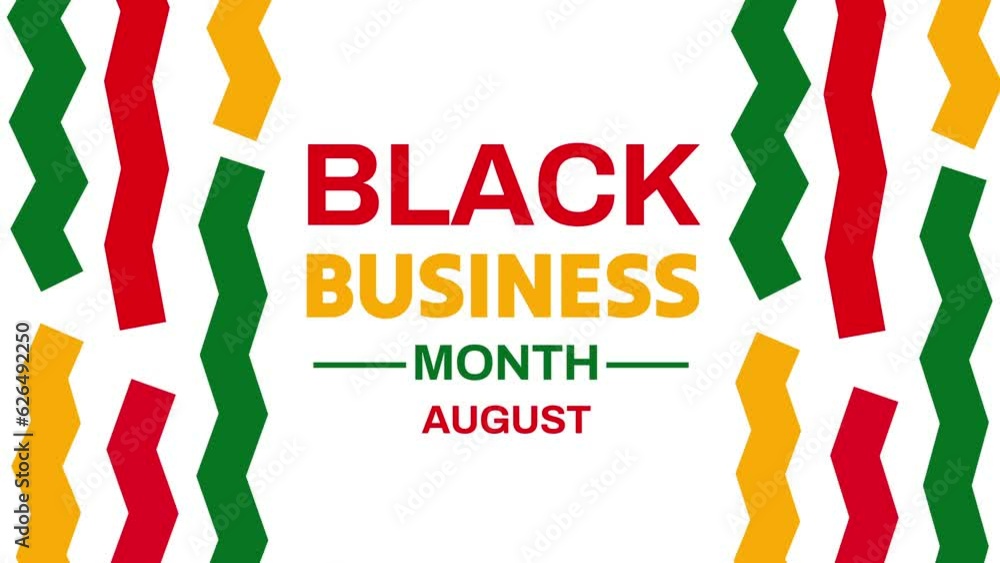 August is black business month, wallpaper 4K Animation background with ...