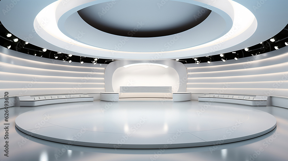 Tv Studio. Backdrop for TV shows .TV on wall. News studio. The perfect ...