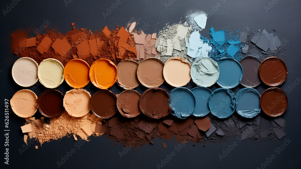 Paint color samples. Color samples of dark and earthy colors of wall ...