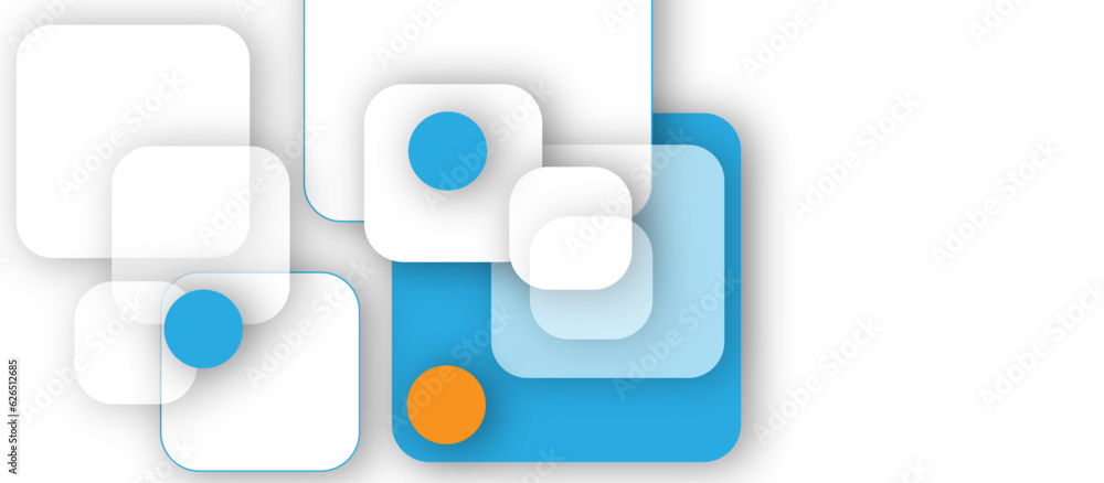 Abstract technology modern blue square geometric pattern background ...