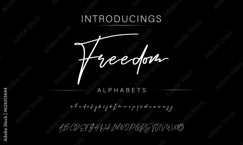 Freedom Font Handwritten Signature Brush Font Type Font lettering ...