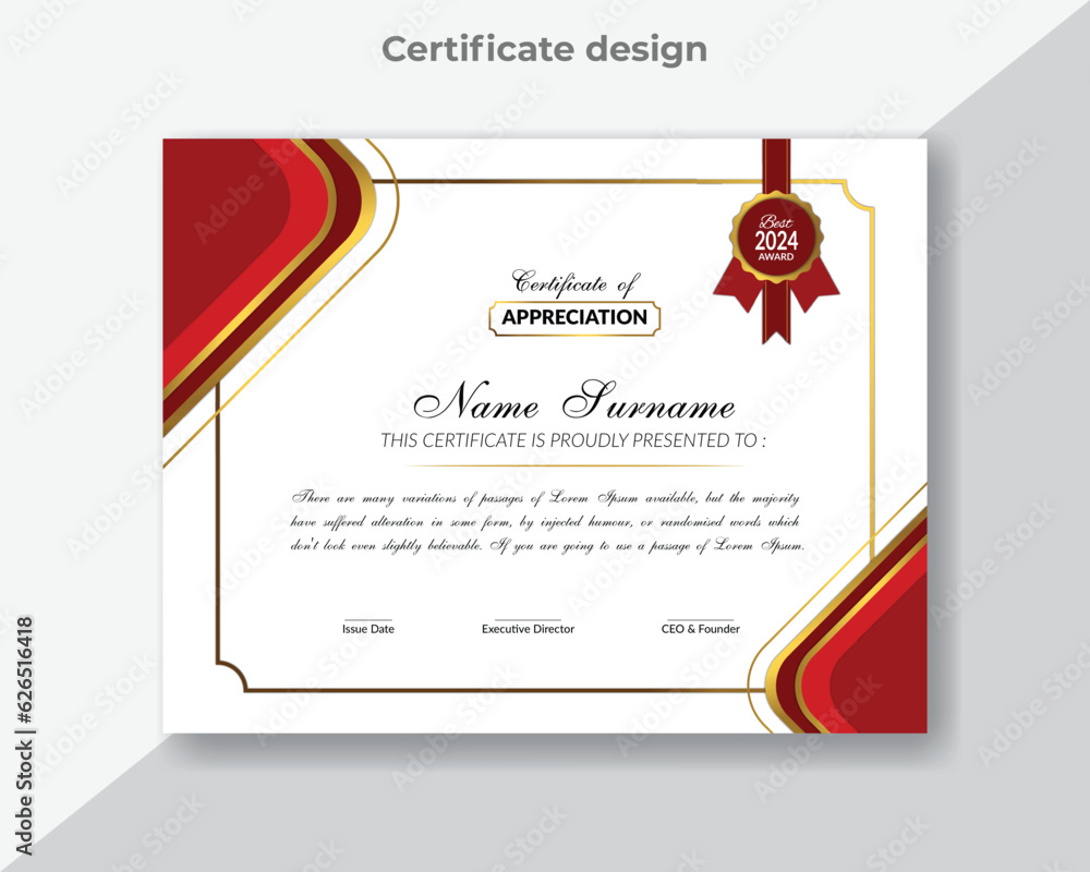 vector modern certificate design template. and diploma certificate ...