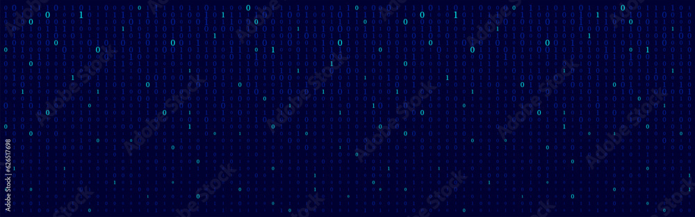 Matrix background. Cyber security with binary code. Rapidly falling ...