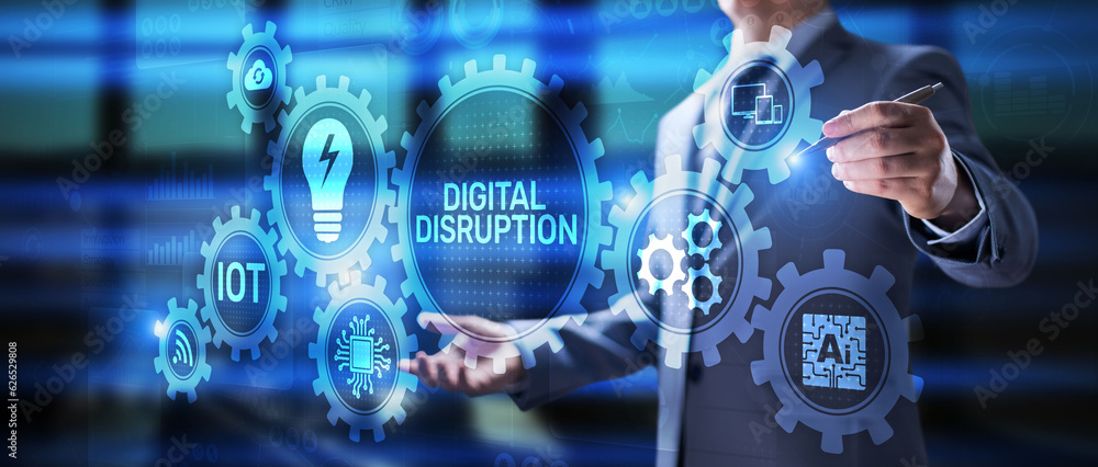 Poster Digital disruption transformation digitalization innovation ...