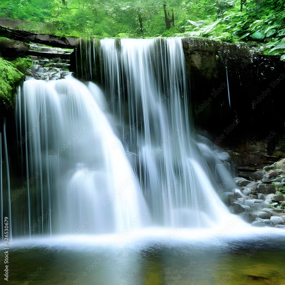 Exploring the power and grace of waterfalls Stock Photo | Adobe Stock