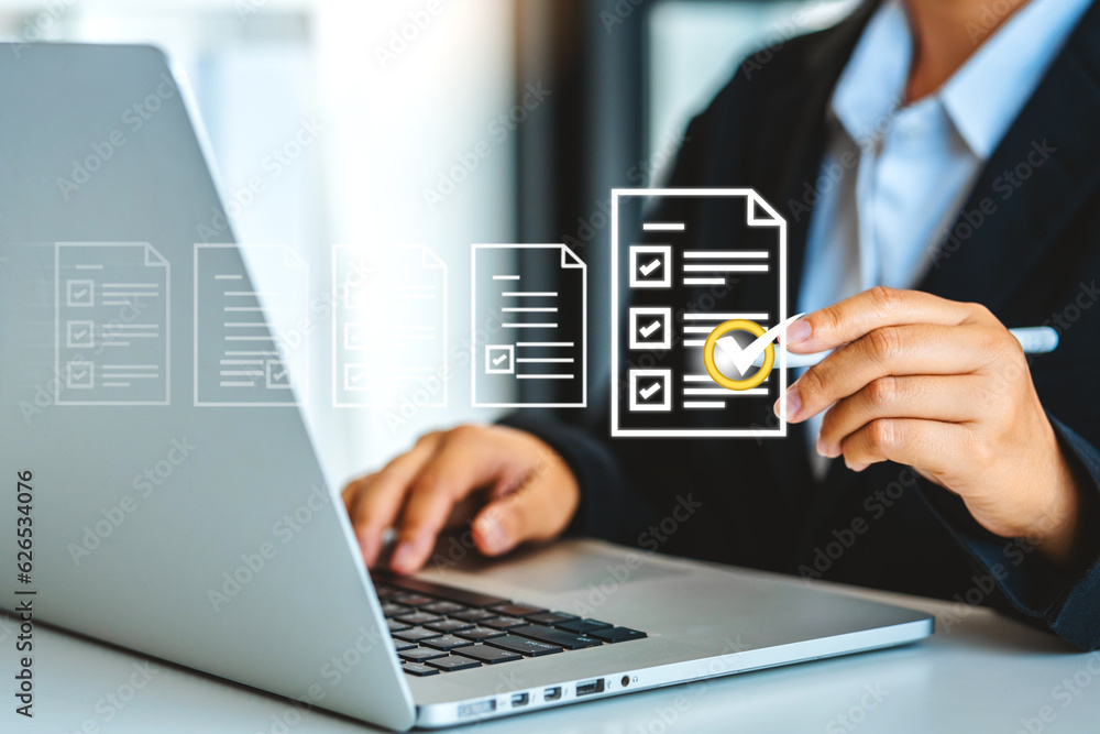 Checklist and filling survey form online. Document management system ...
