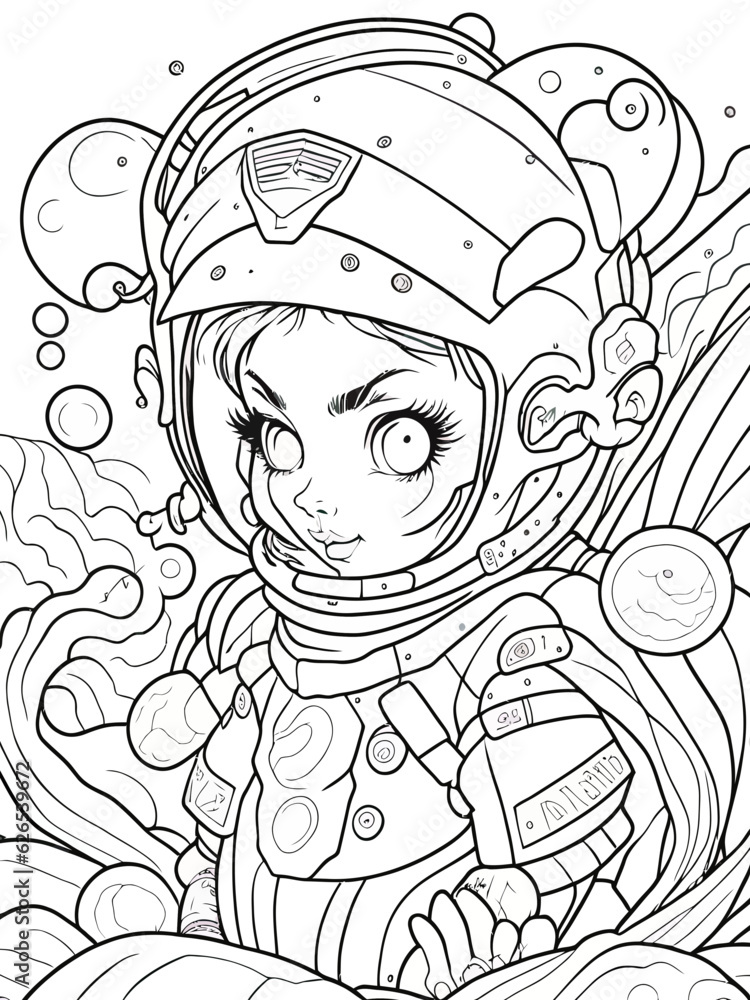 Fun and Creative Coloring Page: Printable Fun for Kids Stock Vector ...