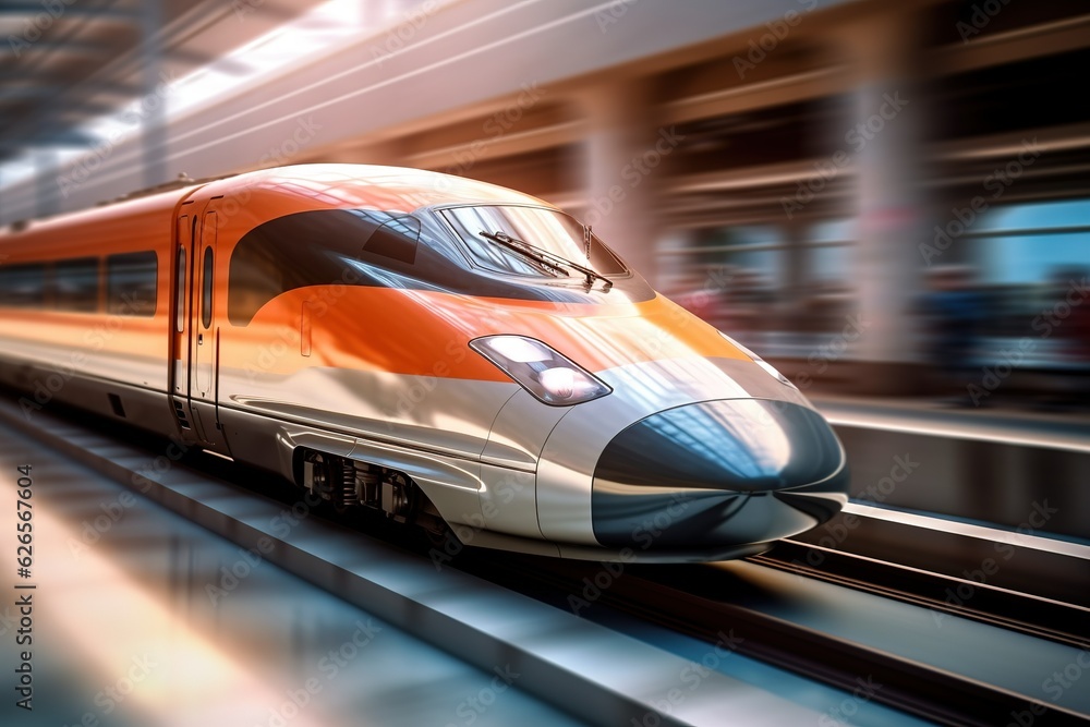 Chinese bullet train with motion blur. Concept of speed and motion ...