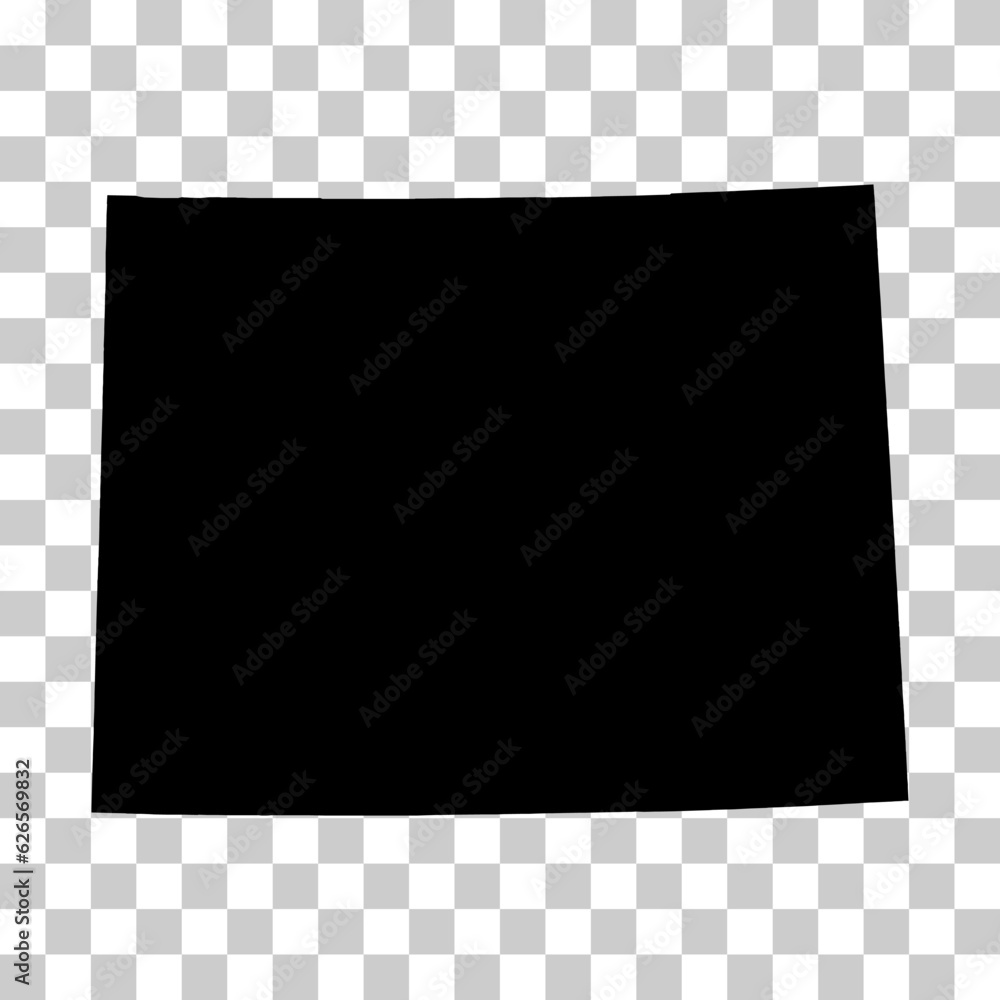 Wyoming map shape, united states of america. Flat concept icon symbol ...