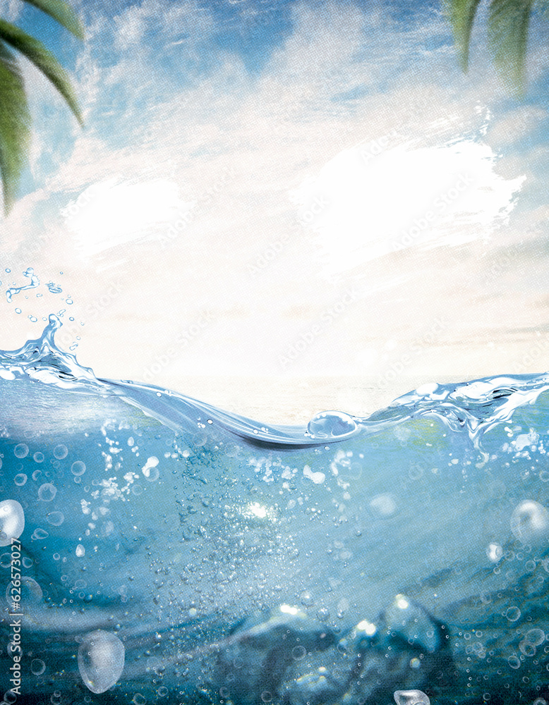 background wallpapers of water and wave, in the style of photorealistic ...