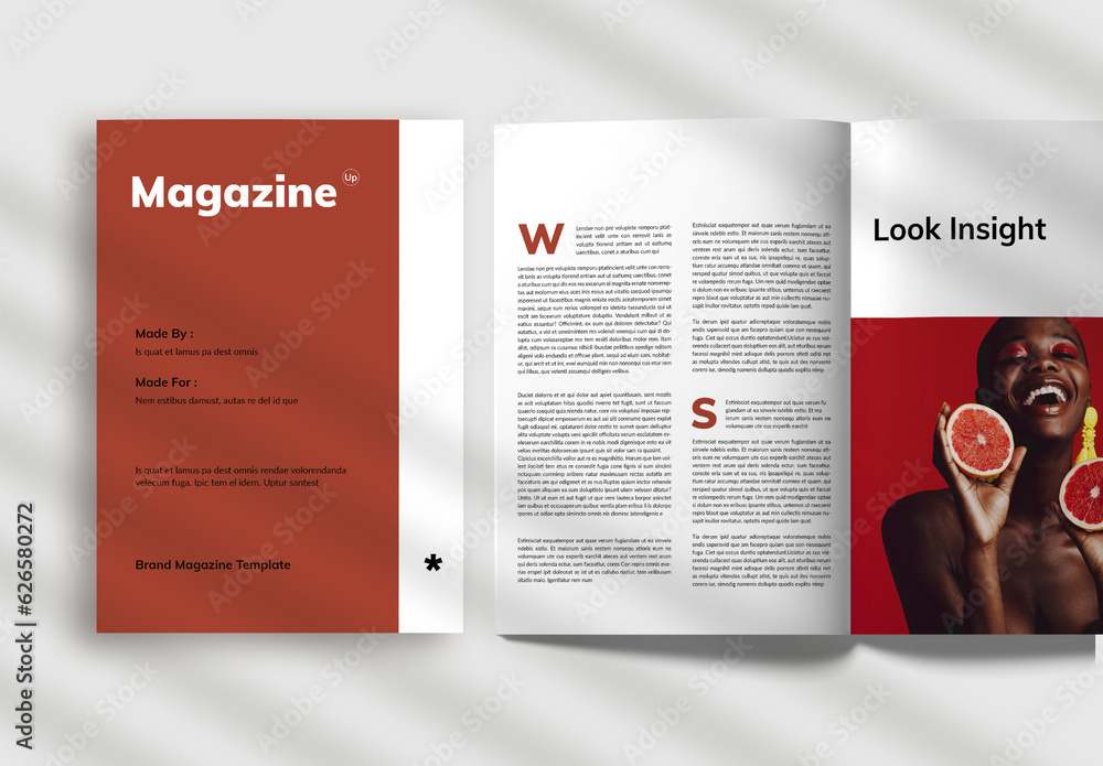 Magazine Template Layout Stock Template | Adobe Stock