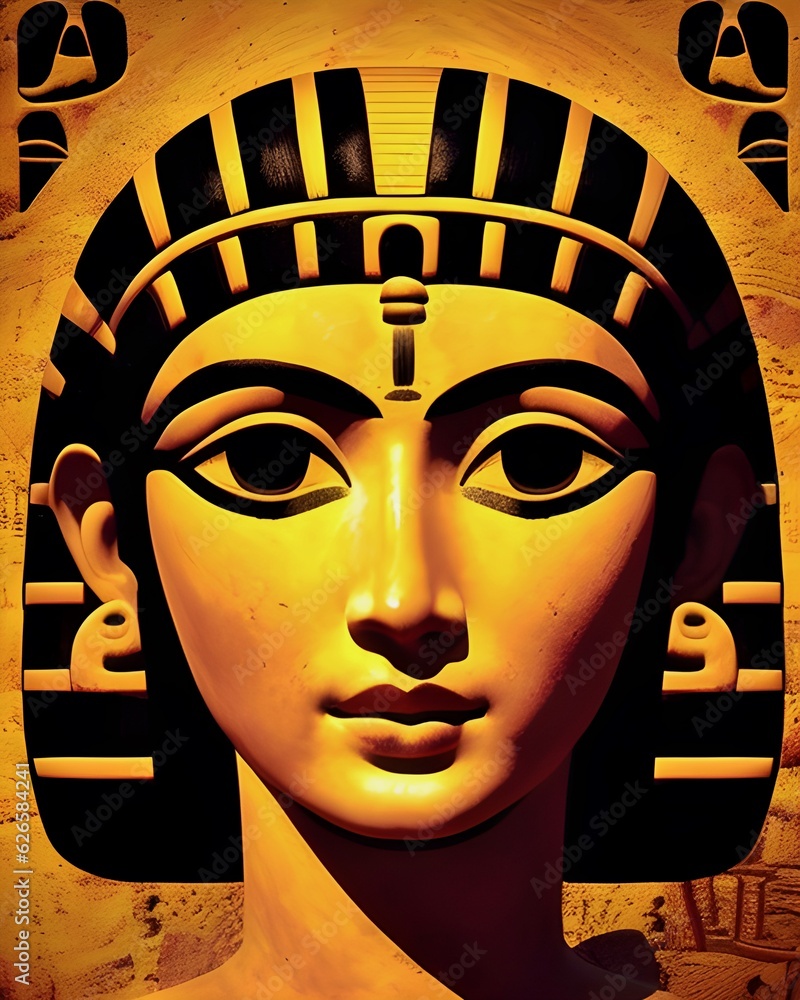 An image featuring the beautiful portrait of ancient Egyptian queen ...