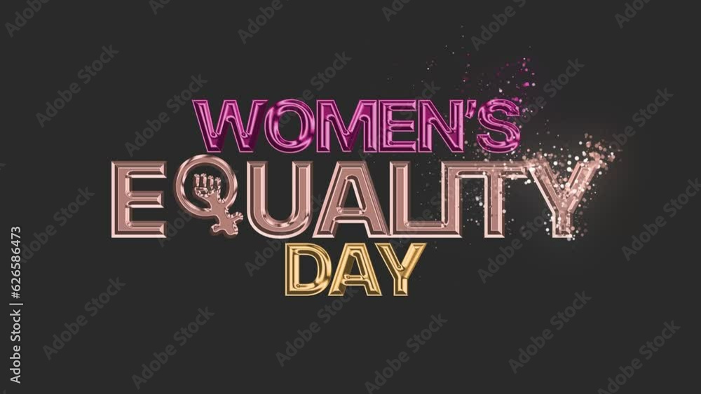 women's equality day animation with black background for womens ...