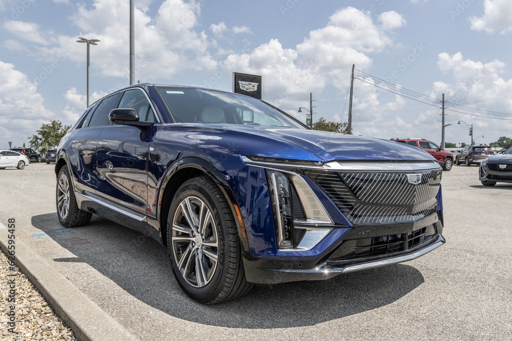 Cadillac LYRIQ EV Electric Vehicle display at a dealership. Cadillac ...