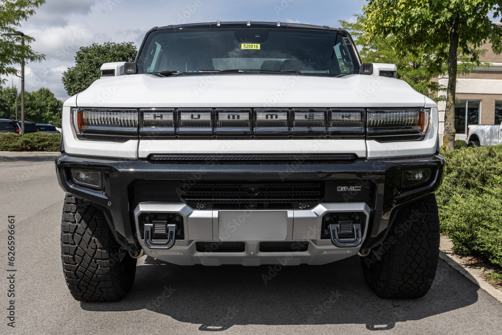 GMC Hummer EV Electric Vehicle Pickup Truck display. GMC offers the ...