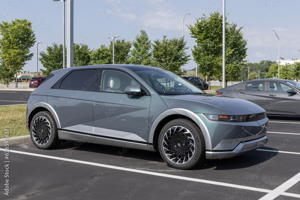 Hyundai IONIQ 5 Electric Vehicle EV display. Hyundai offers the IONIQ 5 ...