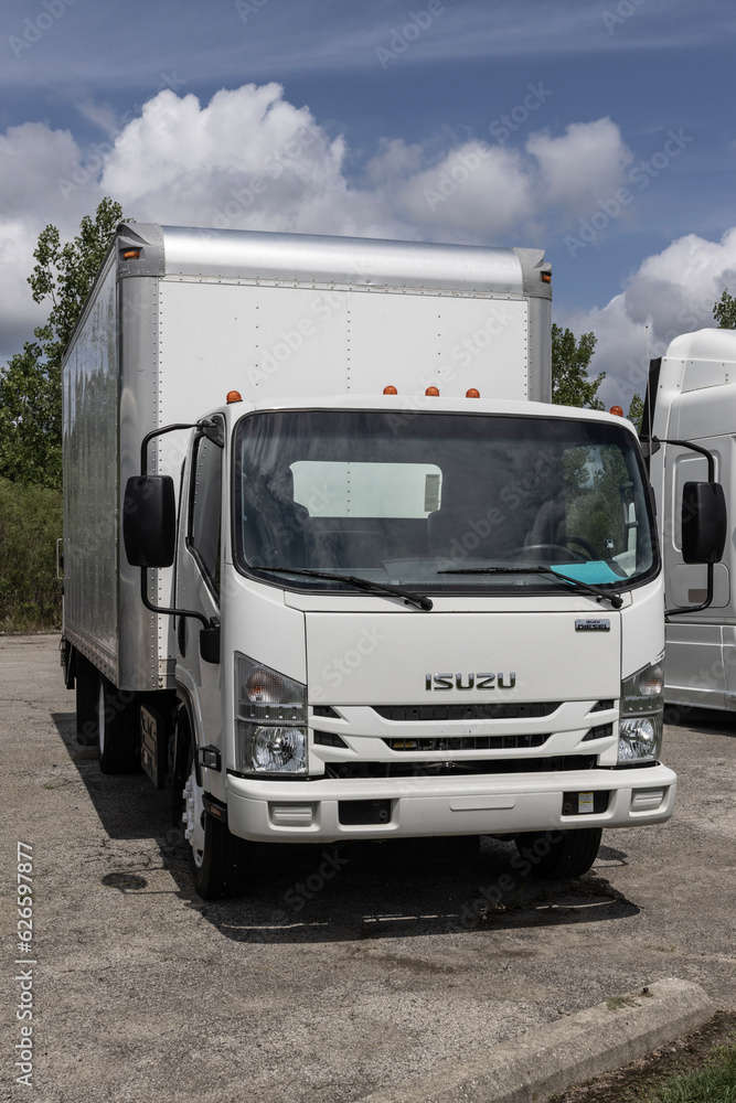 Isuzu Motors box truck. Isuzu is a Japanese commercial vehicle and ...