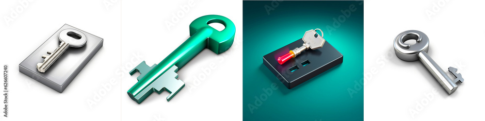 3D golden cheat key icon with white background color Perfect tool to ...