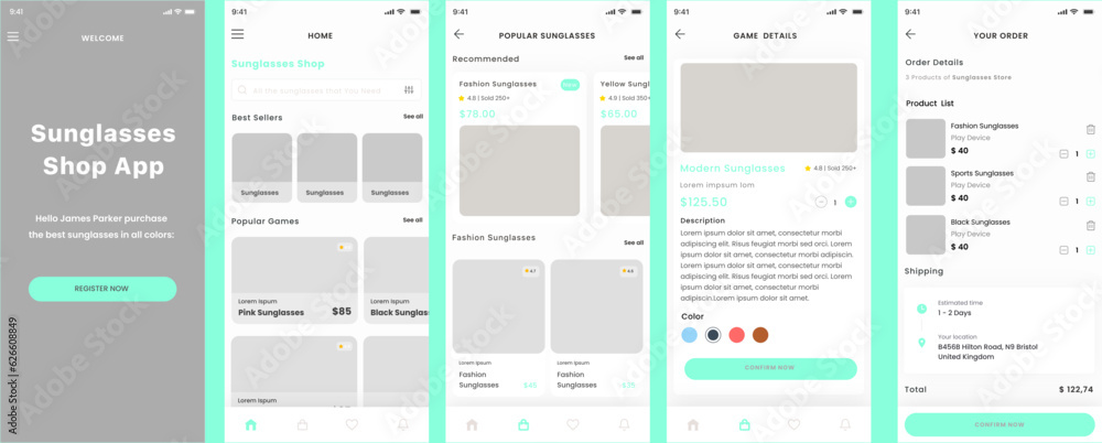 Vetor de Scuba Diving School, Dive Center, Diver Services and Snorkeling App Ui Kit Template do ...