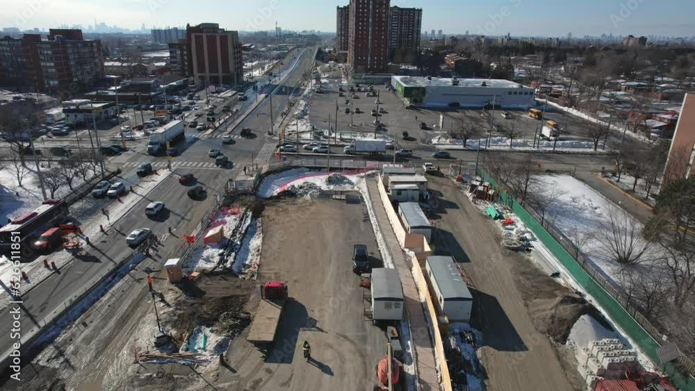 Scarborough Subway Extension construction tunnel for boring machine TBM ...