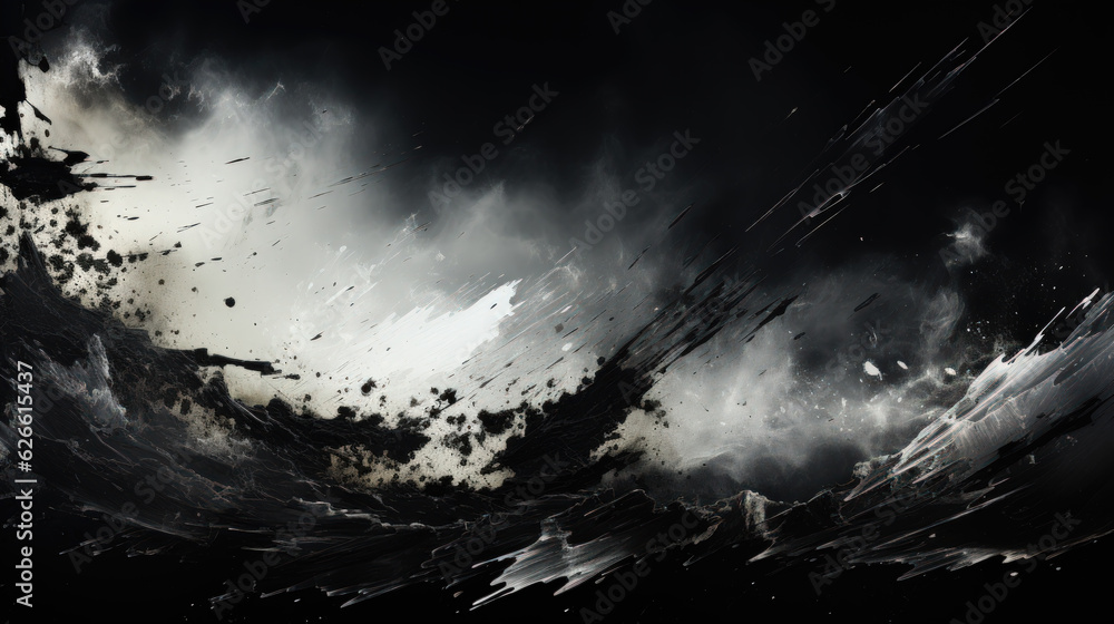 Chaotic and Dramatic Abstract Art with Splashes and Lines Stock ...