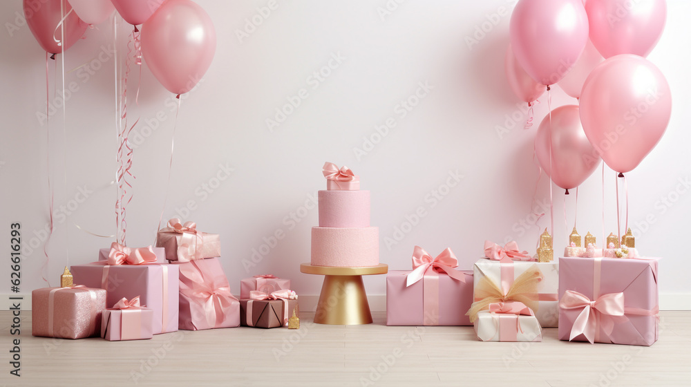 The elegance of celebration captured Chic birthday border design with ...