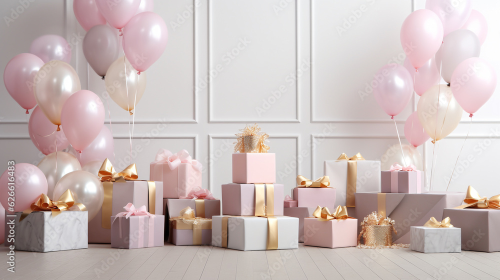 The elegance of celebration captured Chic birthday border design with ...