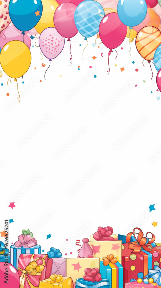 Inviting playfulness into your project Fun birthday border design with ...
