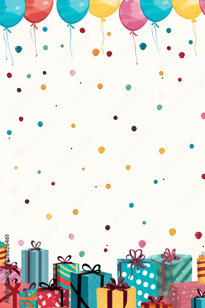 Inviting playfulness into your project Fun birthday border design with ...