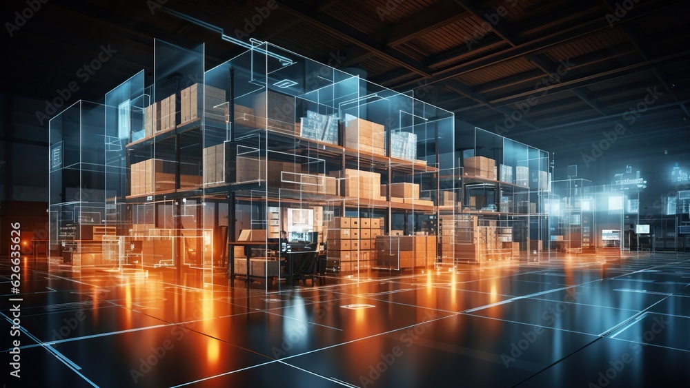 Futuristic digital warehouse using augmented reality: smart logistics, ecommerce and delivery ...