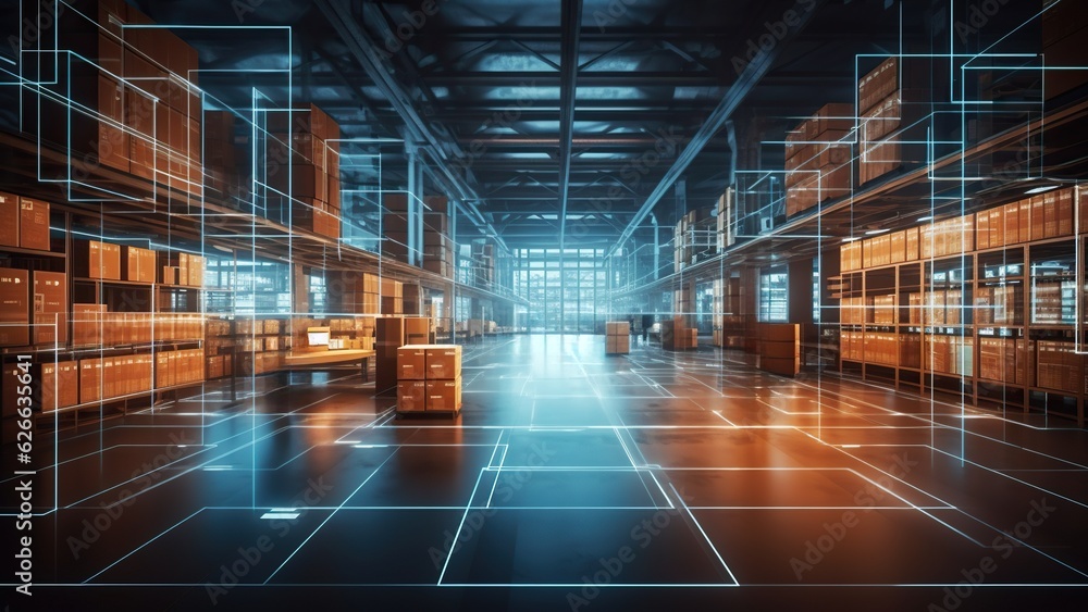 Futuristic digital warehouse using augmented reality: smart logistics, ecommerce and delivery ...