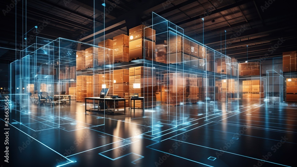 Futuristic digital warehouse using augmented reality: smart logistics, ecommerce and delivery ...