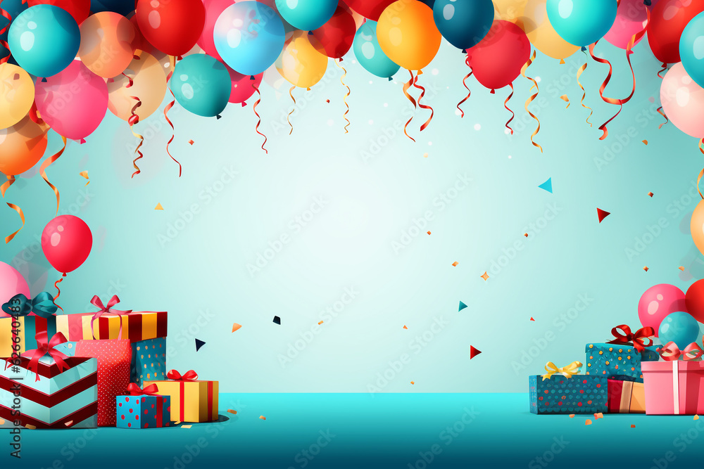 Where festivity meets creativity Birthday border design with hand-drawn ...