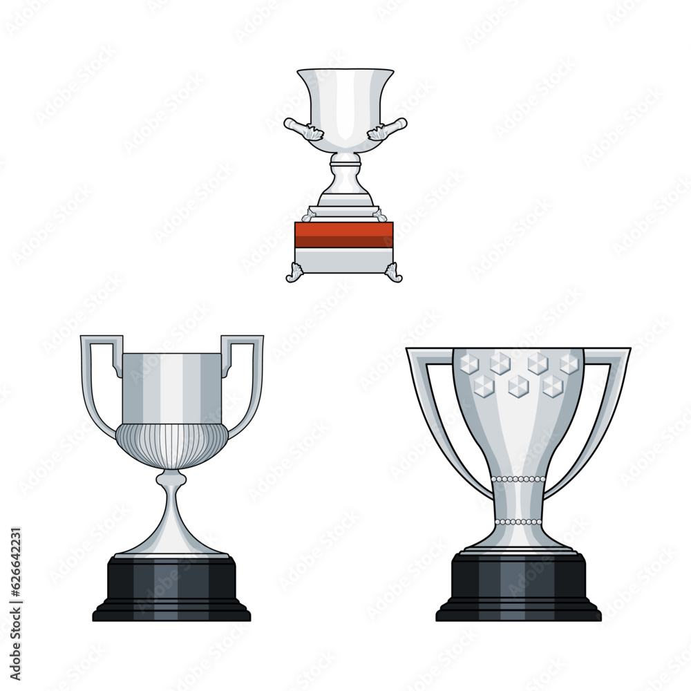 Vector graphic illustration of Spanish Football League Trophy, Copa Del ...