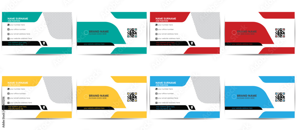 Extraordinary creative vector modern business card template with ...