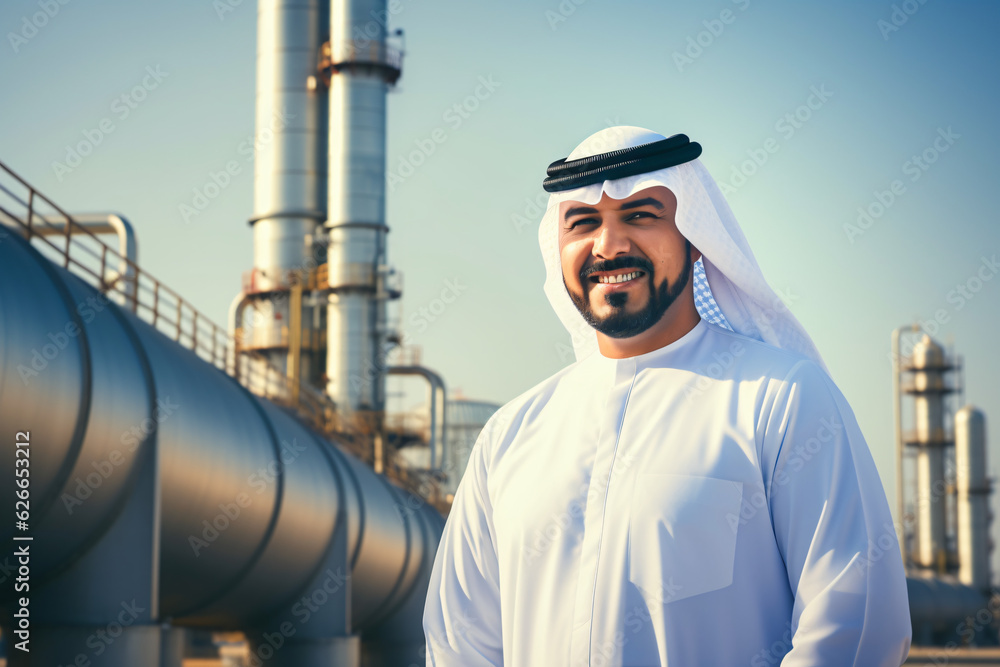 Fotografia do Stock: A successful Muslim Arab entrepreneur beside an ...