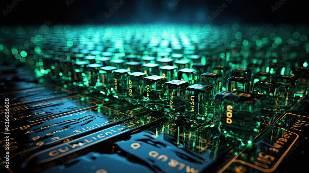 Abstract technology background. Macro of silicon wafer semiconductor ...