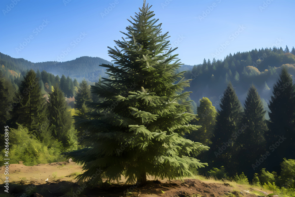 European silver fir (Abies alba) - Europe - Tall conifers with silver ...