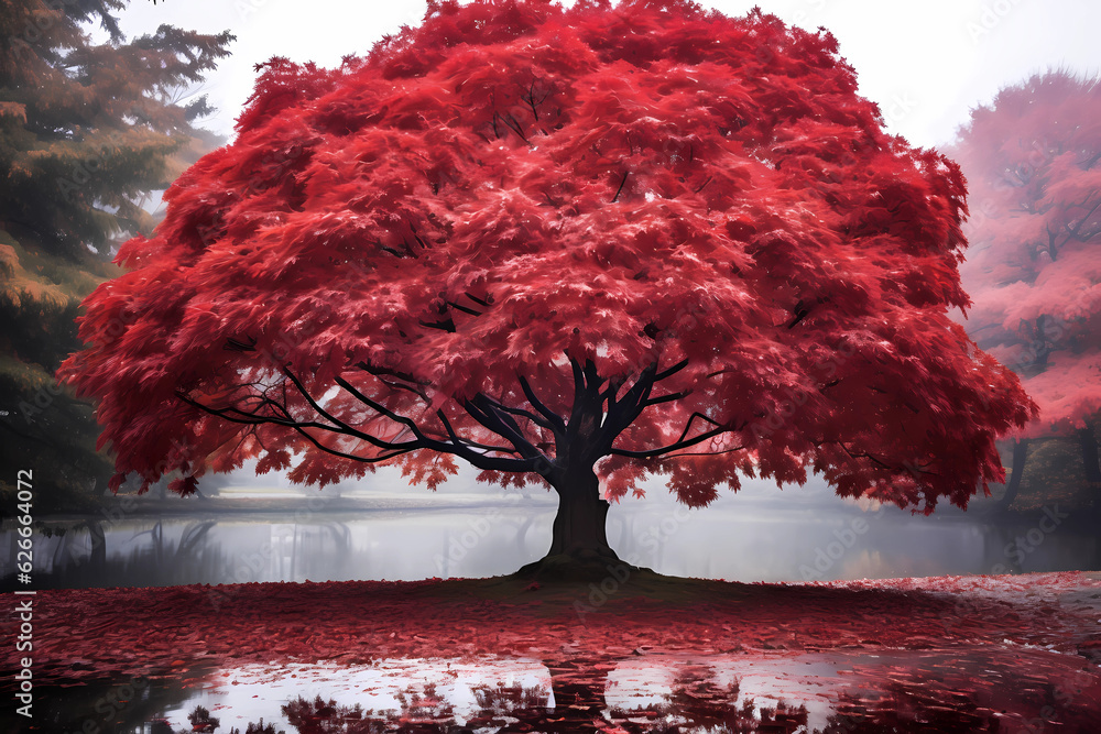 Red maple (Acer rubrum) - North America - Deciduous trees known for ...