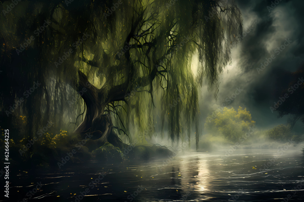 Weeping willow (Salix babylonica) - China - Weeping willows have long ...