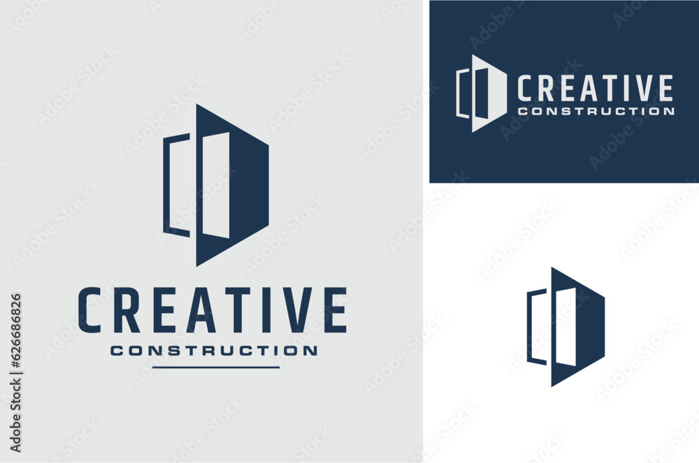 Initial Letter C Creative Contemporary Construction Company with Modern ...