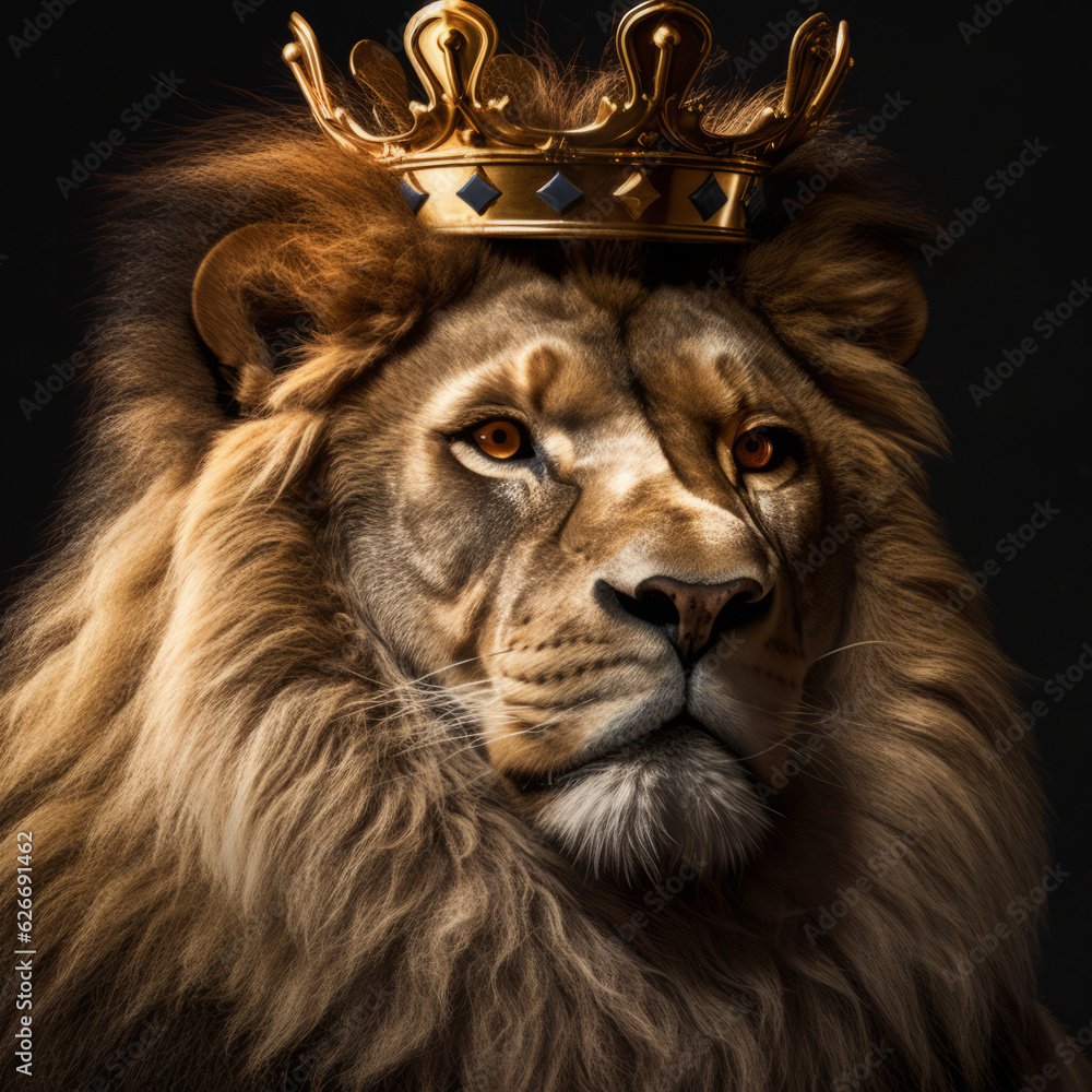 Lion, Lion with king crown, lion king, lion king, real lion, royal lion ...