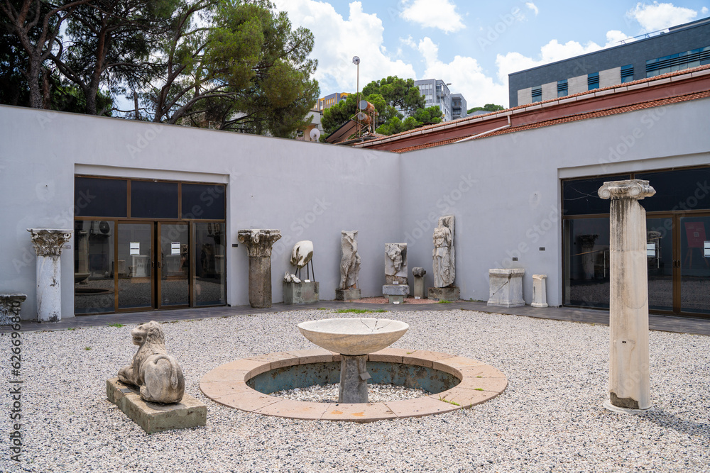 Exhibition hall of Bergama Museum in Bergama district. Izmir, Turkey ...