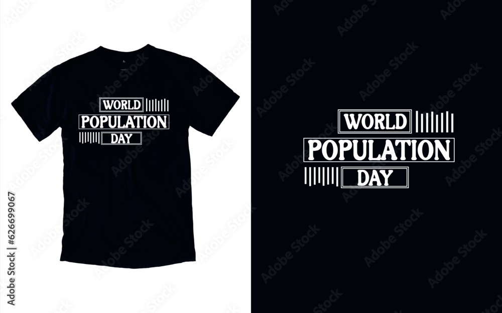 One World, One Humanity, Population Day Unity, T-shirt Design Stock ...