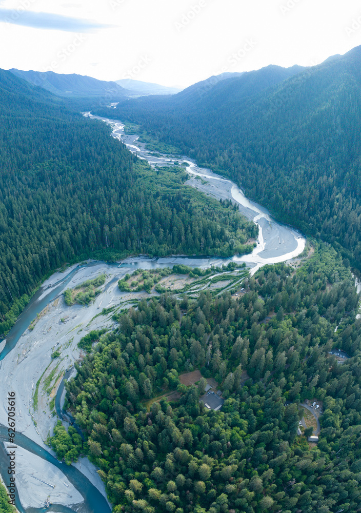 Poster Located on the Olympic Peninsula, the Hoh river flows through ...