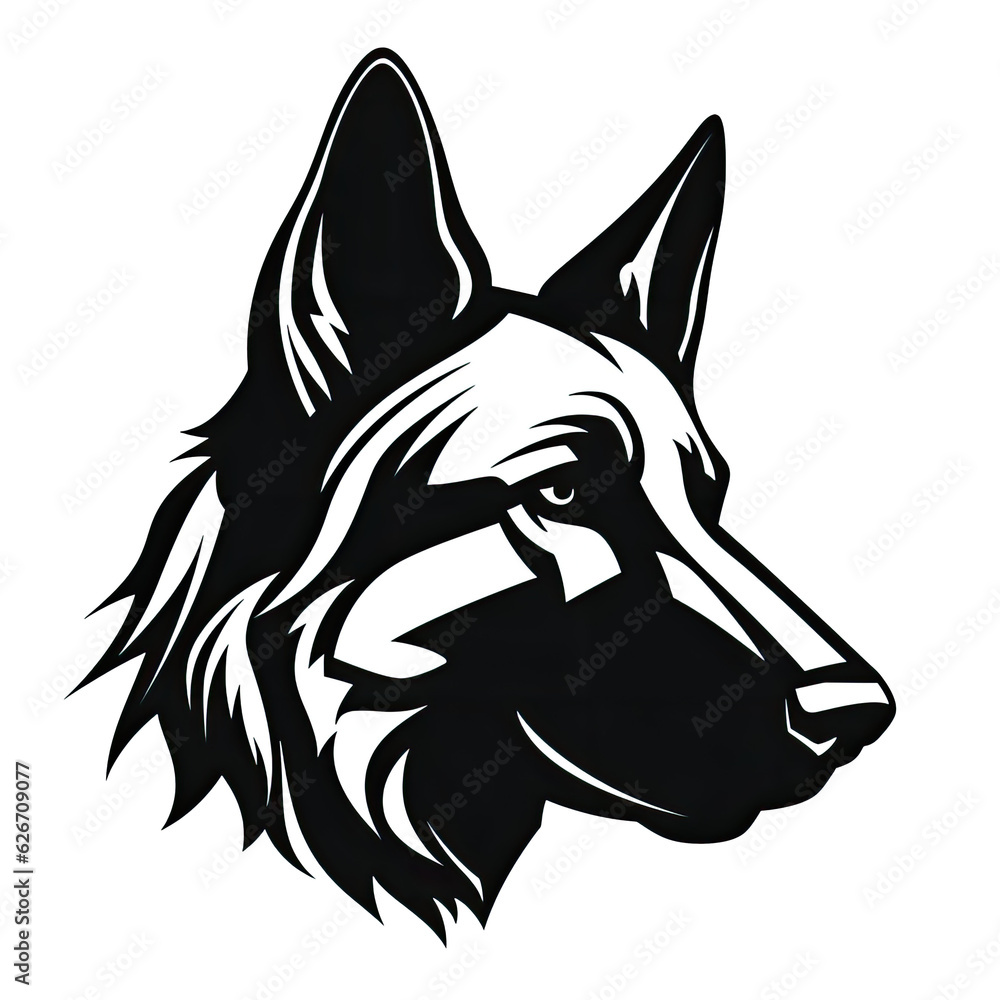 Shepherd dog head. Symbols for tattoo, emblem or logo, PNG ilustración ...