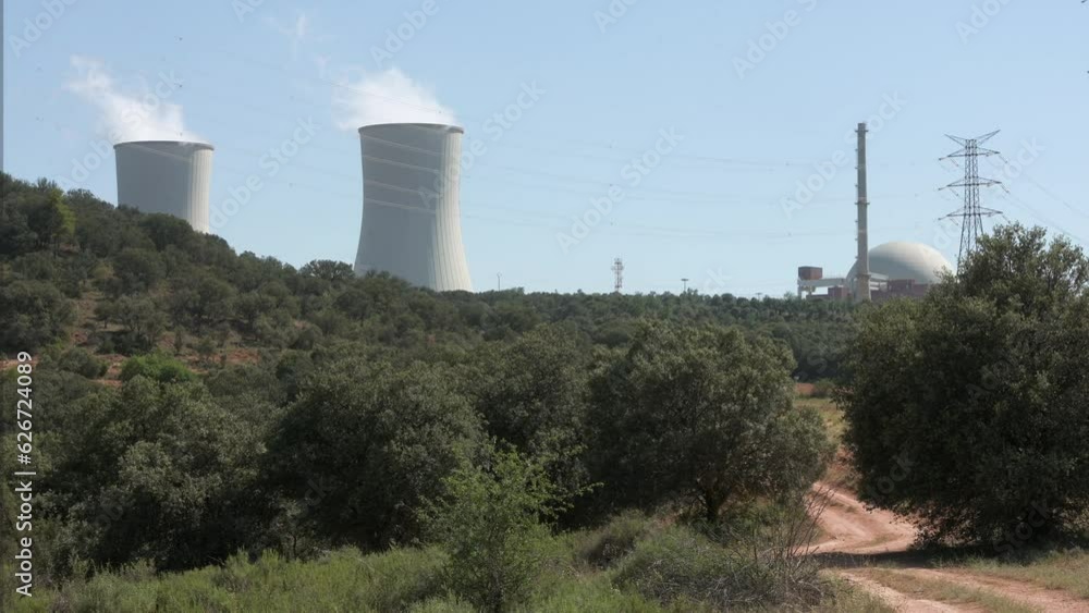 Trillo Nuclear Power Plant situated near Trillo town, in the province ...