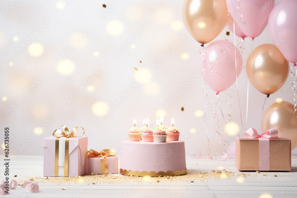 The elegance of celebration captured Chic birthday border design with ...