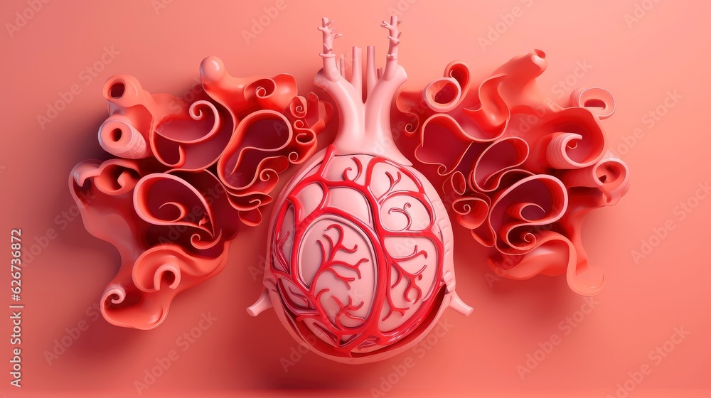 3D illustration of the human organ systems, Human internal organs ...
